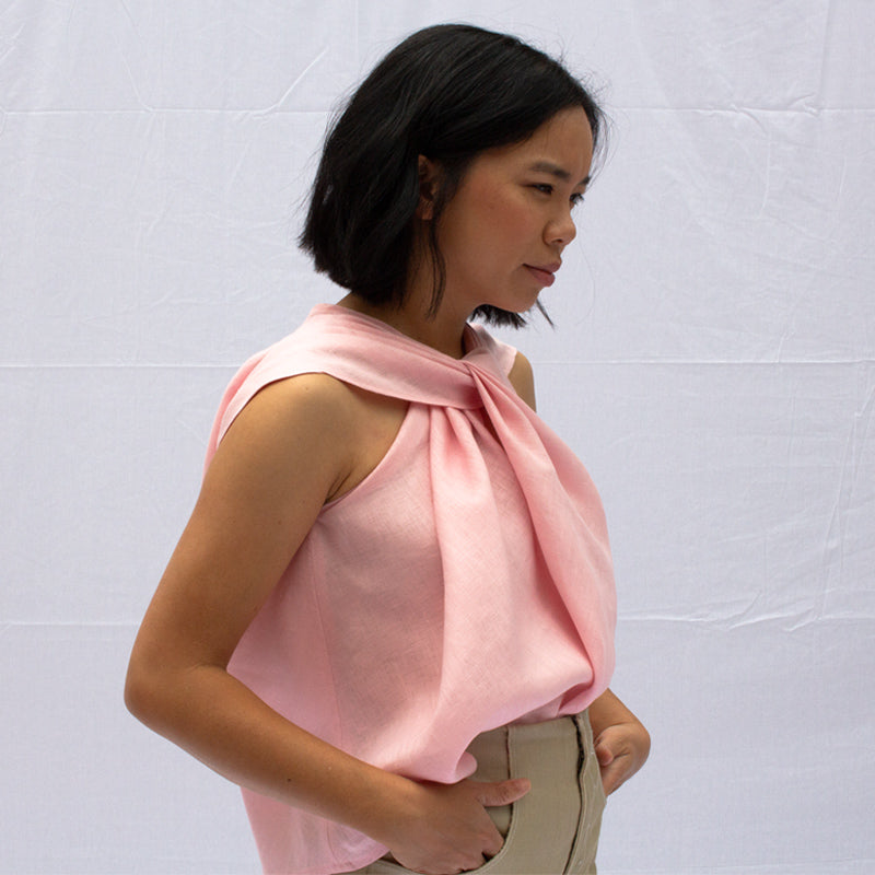 Twist Twist Top in Blush – Elaine Dee